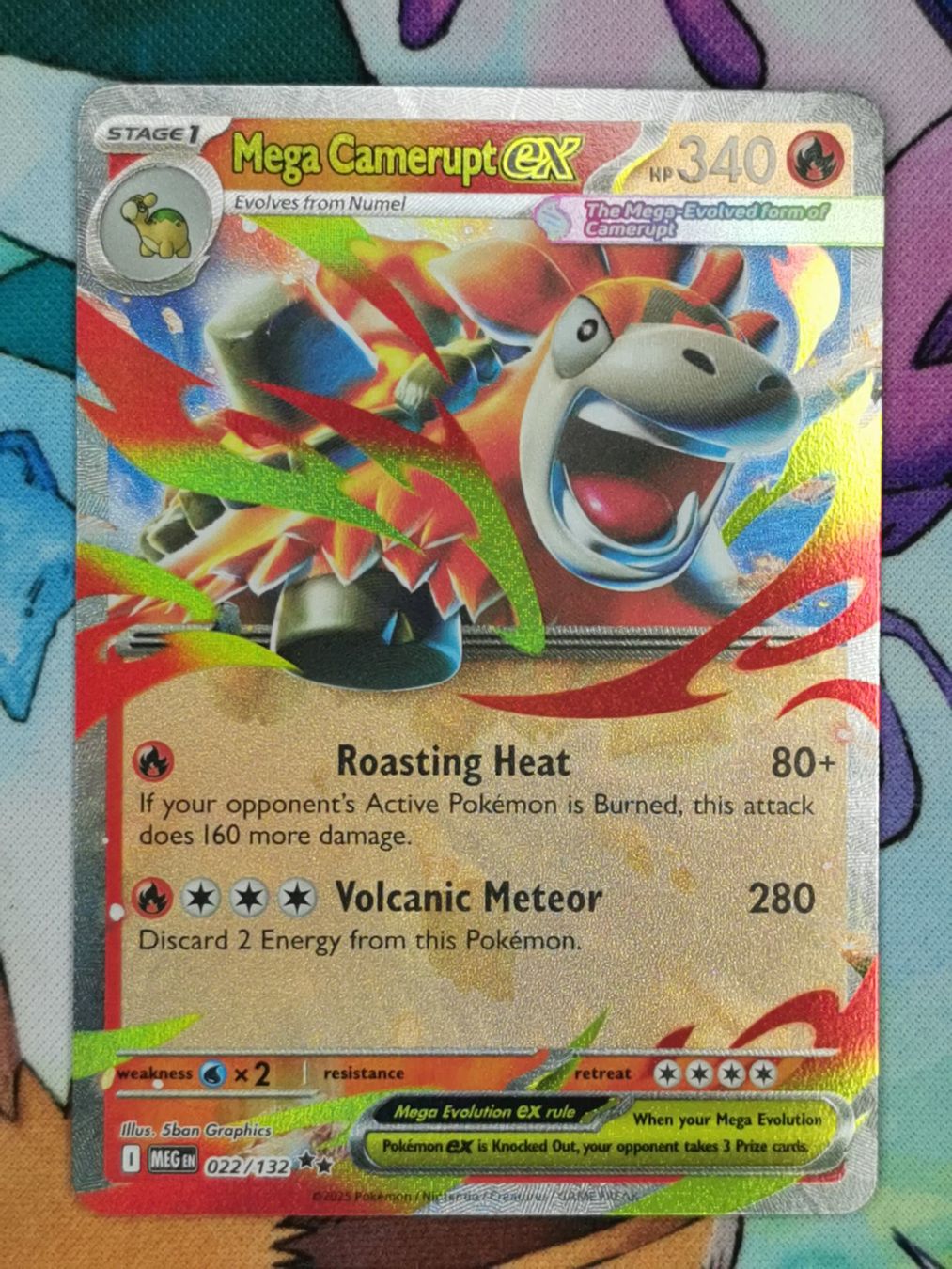 Pokemon Mega Camerupt EX 022/132 Mega Evolution (Neuf (Voir description ...