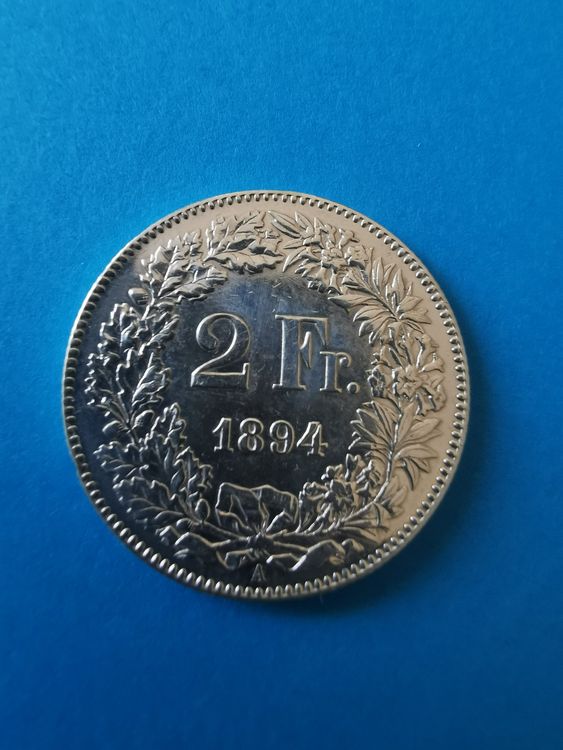 2 Franken 1894 TOP (Gebraucht) in Zürich für CHF 135 – mit Lieferung auf Ricardo kaufen