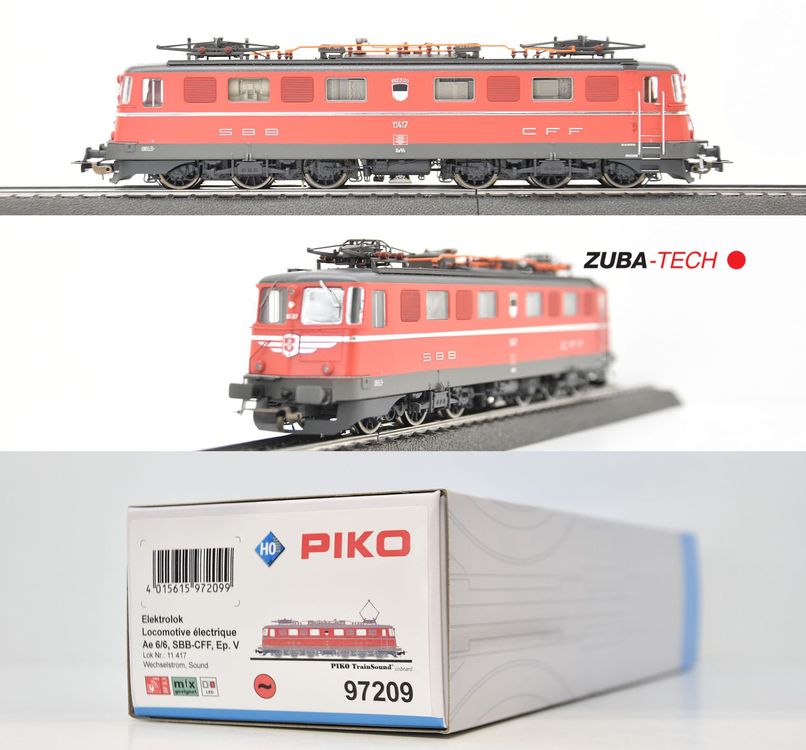 Piko 97209 E-Lok Ae 6/6 SBB Freiburg H0 WS Digital mit OVP (Gebraucht ...