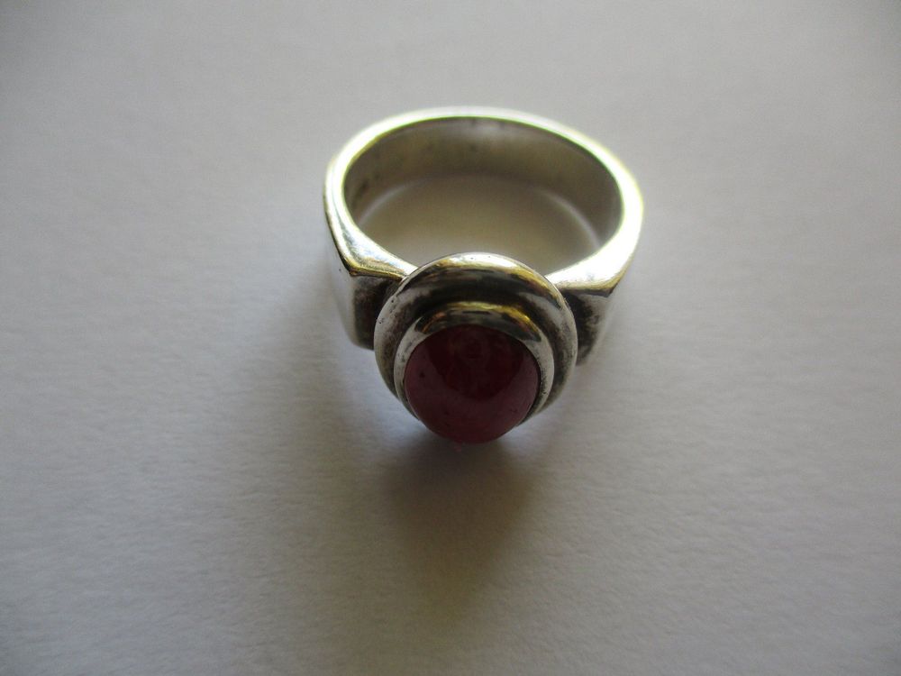 Bague pierre rouge argent 925 | Kaufen auf Ricardo