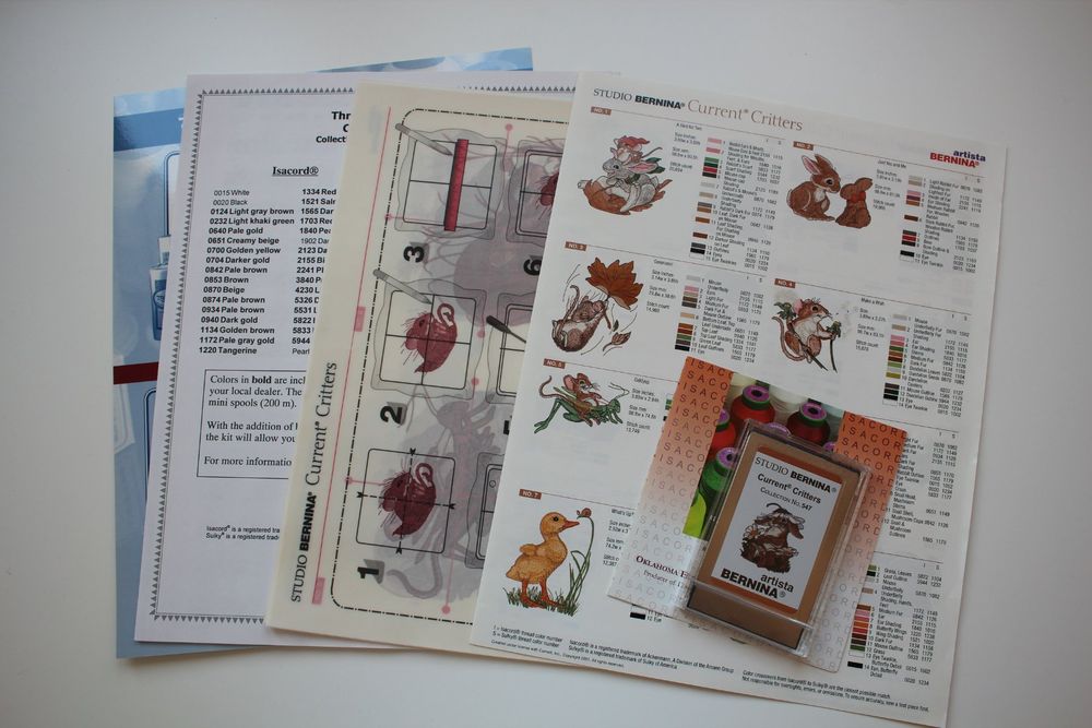 Stickkarte Current Critters für Bernina Artista (Gebraucht) in ...