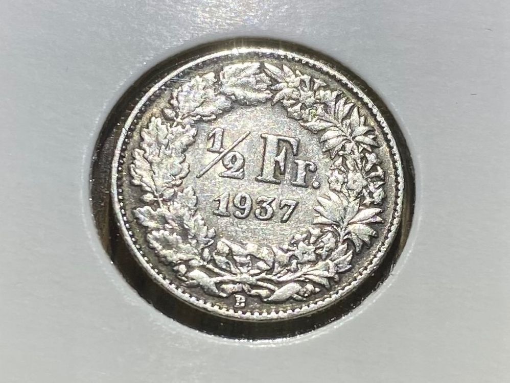 Schweiz 1/2 Franken 1937 B in Münzrähmchen | Kaufen auf Ricardo