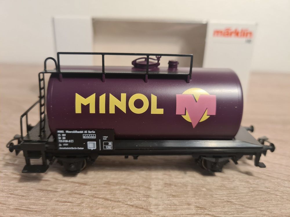 Märklin 4443 Kesselwagen Minol DR H0 OVP NEU (Neuf avec emballage d ...
