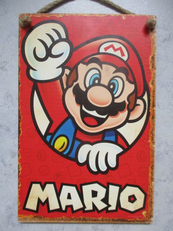 Super Mario Holzschild Deko (Gebraucht) in Birsfelden für CHF 12 – mit ...