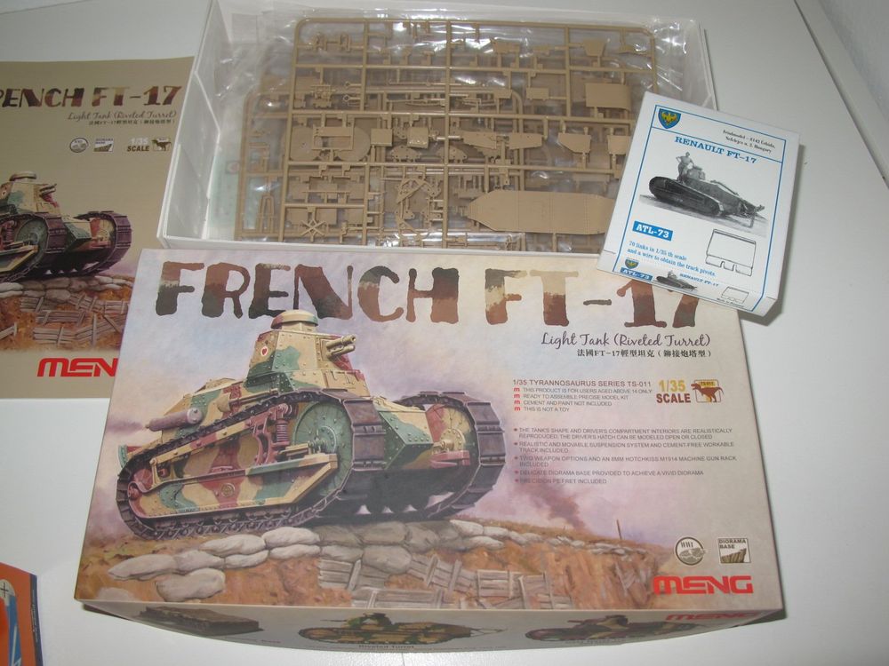 1/35 Meng Model FT-17 mit Friul Tracks ohne Diorama Base | Kaufen auf ...