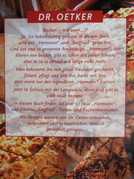 Dr. Oetker - Backen mit Hermann & Siegfried (Gebraucht) in Auenstein ...