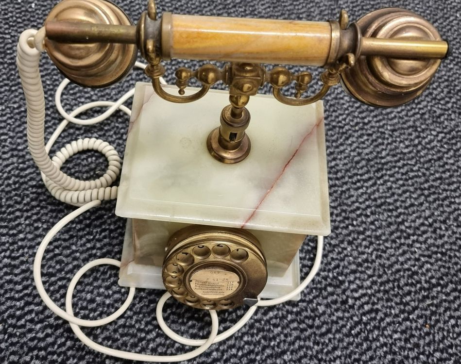 Telefon ALT vermutlich aus Alabaster mit Messing | Kaufen auf Ricardo