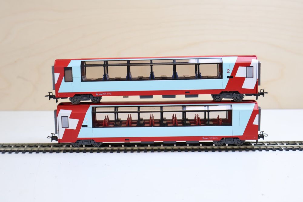 BEMO 2 x RhB Panoramawagen Glacier Express - H0 Märklin | Kaufen auf Ricardo