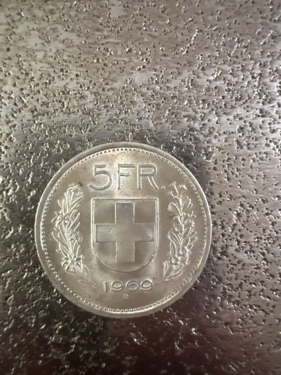 5.- 1969 alter Münze in Silber (Gebraucht) in Gerlafingen für CHF 50 – mit Lieferung auf Ricardo ...