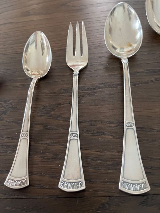 Art Deco Silberbesteck 800er 72teilig mit Zubehör | Kaufen auf Ricardo