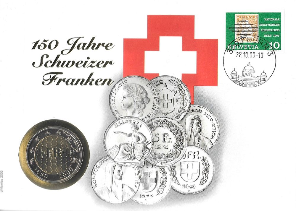 Münzbrief 150 Jahre Schweizer-Franken 2000 (Gebraucht) in Zürich für CHF 11 – mit Lieferung auf ...