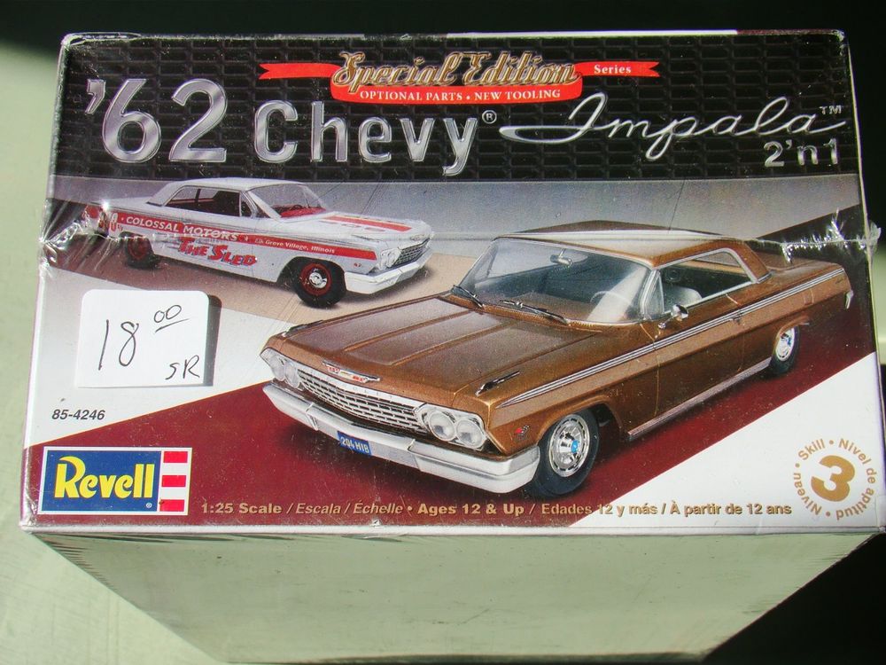 Revell 62 1962 Chevy Chevrolet Impala SS HT 2in1 1:25 (Neu und ...