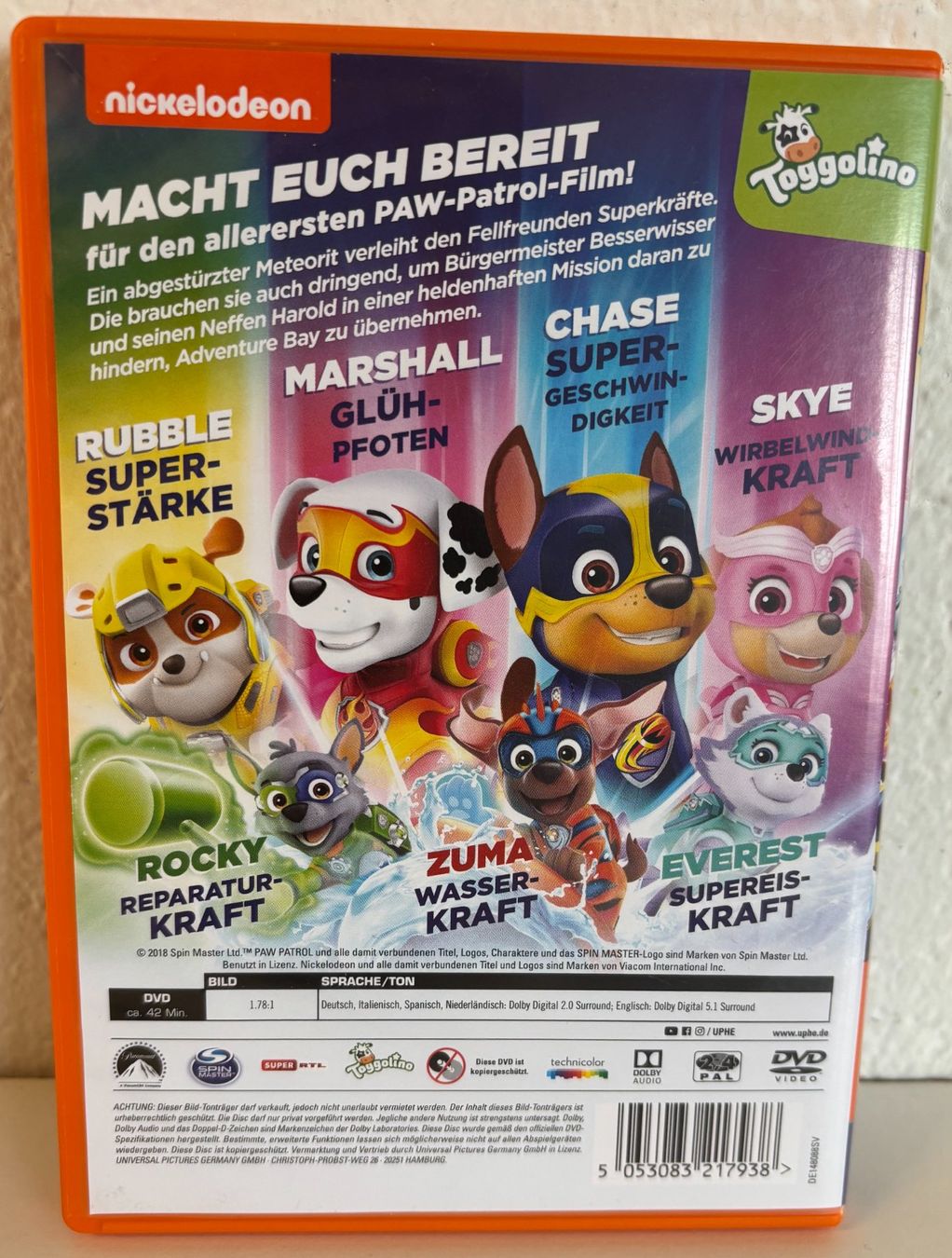 Paw Patrol DVD Film Mighty Pups (Gebraucht) in Zürich für CHF 2 – mit ...
