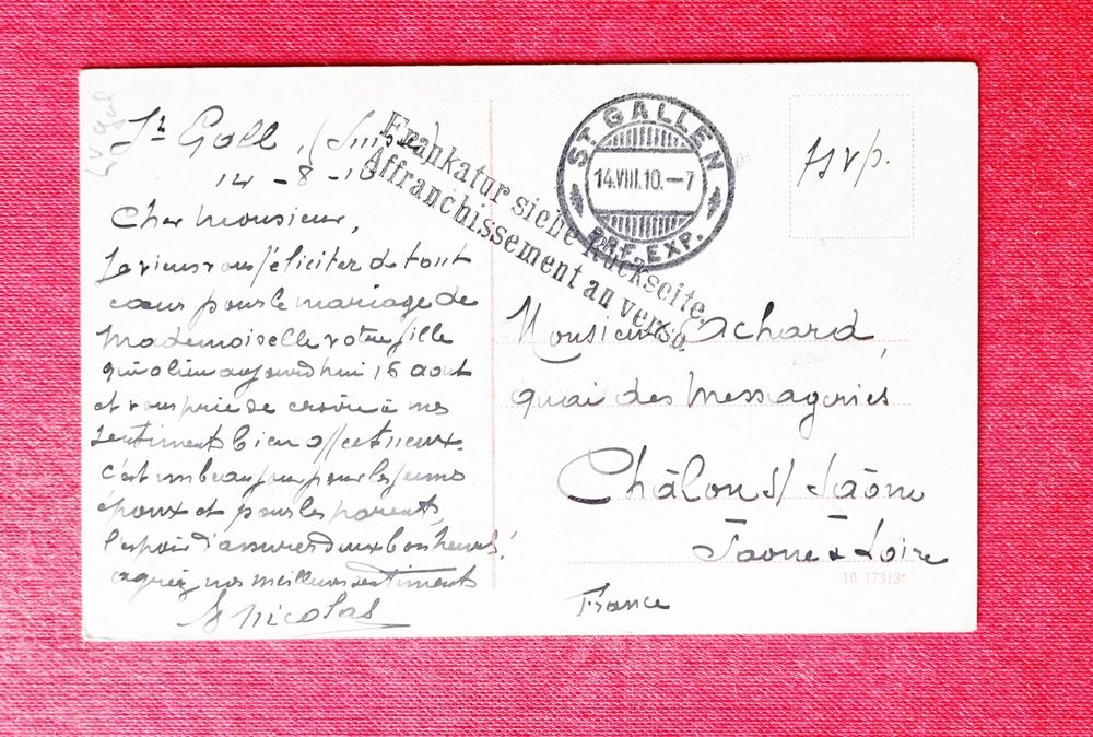 St. Gallen - Hotel Hecht - Strassenbahn - Tram - 1910 | Kaufen auf Ricardo