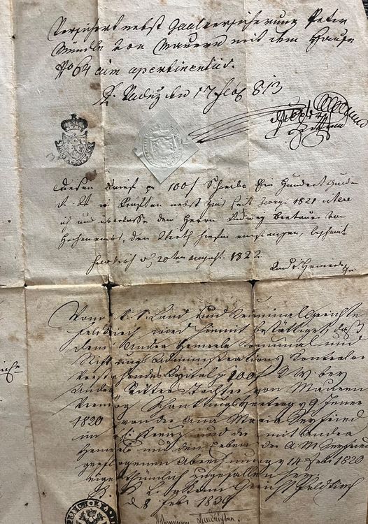 Antike Handgeschriebene Brief mit Stempfel aus der Zeit | Kaufen auf ...