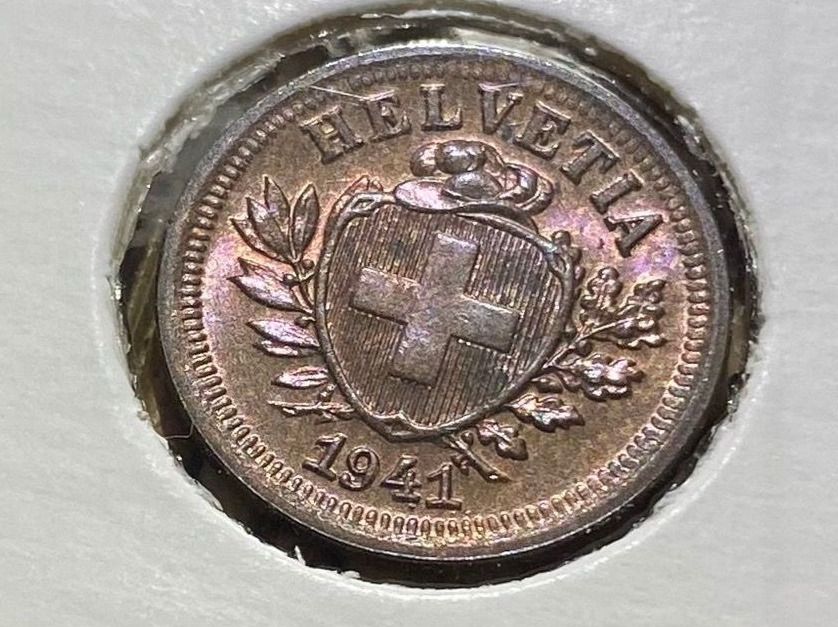 Schweiz 1 Rappen 1941 unz + Rotstich Patina + | Kaufen auf Ricardo