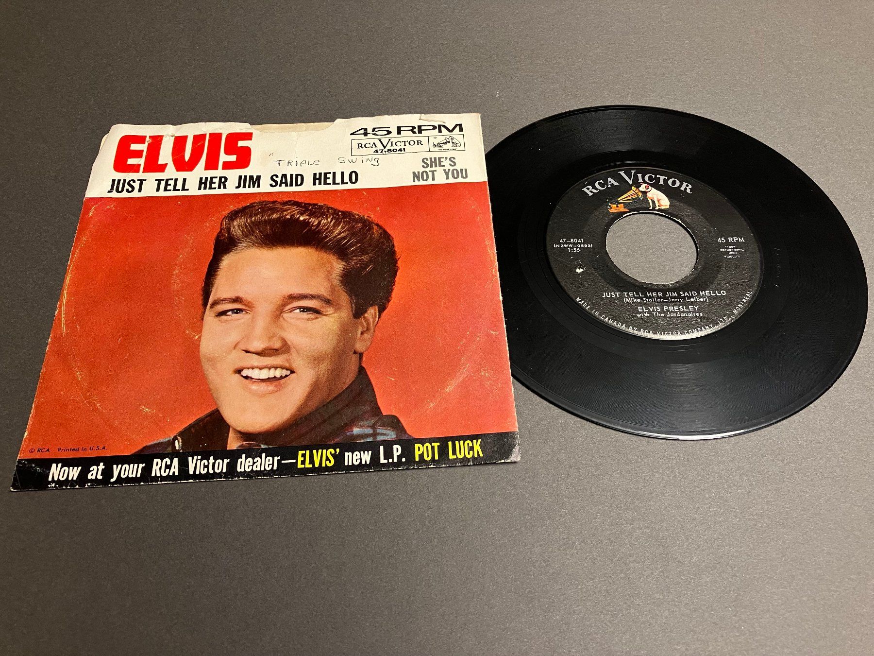 Elvis Presley / Single Just Tell Her Jim Said Hello / Kanada (Gebraucht ...