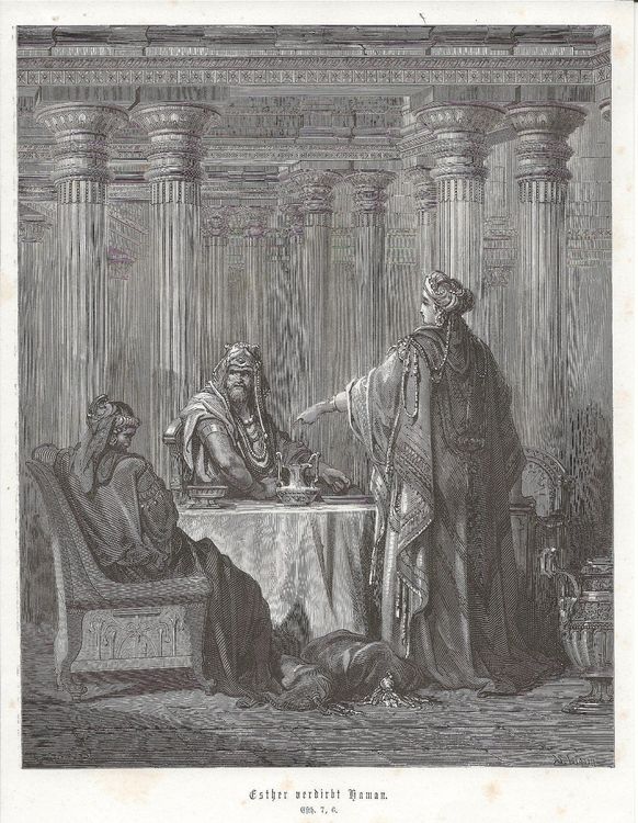 Orig. Holzstich 1866, Gustave Doré, Bibel, Esther (Gebraucht) in ...