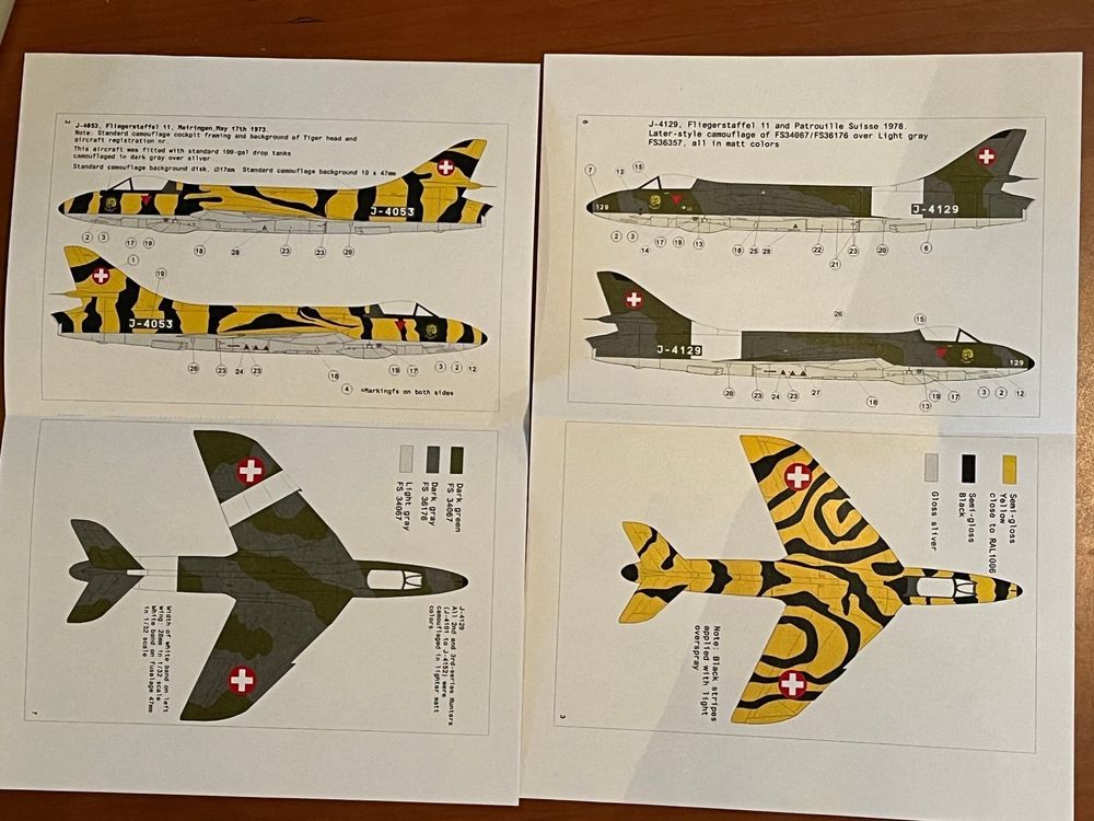 1/32 Decals Hawker Hunter Swiss AF (Neu und originalverpackt) in Geneve ...