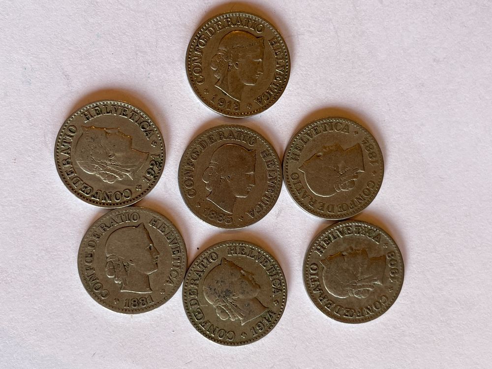 7stk. 10rp. ü 100j. alt (25) (Gebraucht) in Bonstetten für CHF 2 – mit Lieferung auf Ricardo kaufen