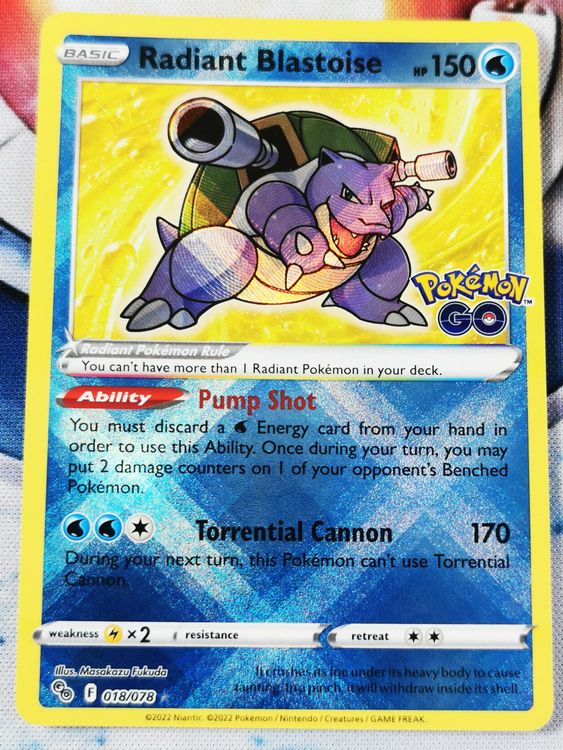 Pokemon Radiant Blastoise 018/078 Pokémon GO EN | Kaufen auf Ricardo
