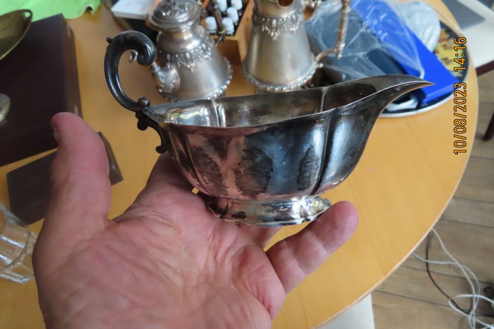 Silbersauciere, 800Silb, Gew.144Gr. 17 lang,9.5breit 6cmhoch (Gebraucht) in Oberdorf BL für CHF ...