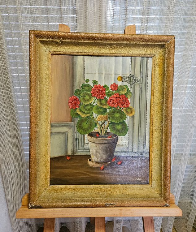 Ölgemälde EWeber 1948 Stillleben Blumen Gemälde Kunst | Kaufen auf Ricardo