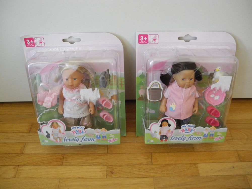 2 herzige mini Baby Born Puppen von Zapf Creation NEU (Neu und ...