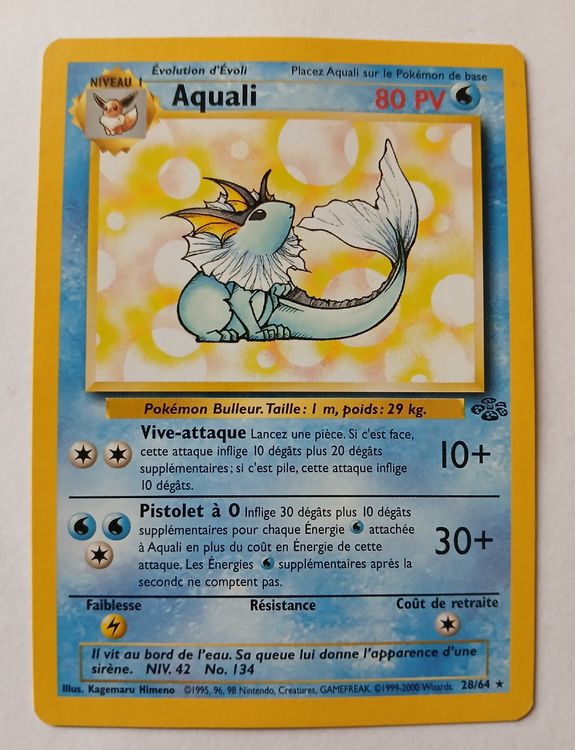 Carte Pokémon Aquali RAREY (Gebraucht) in Les Sciernes-d'Albeuve für ...
