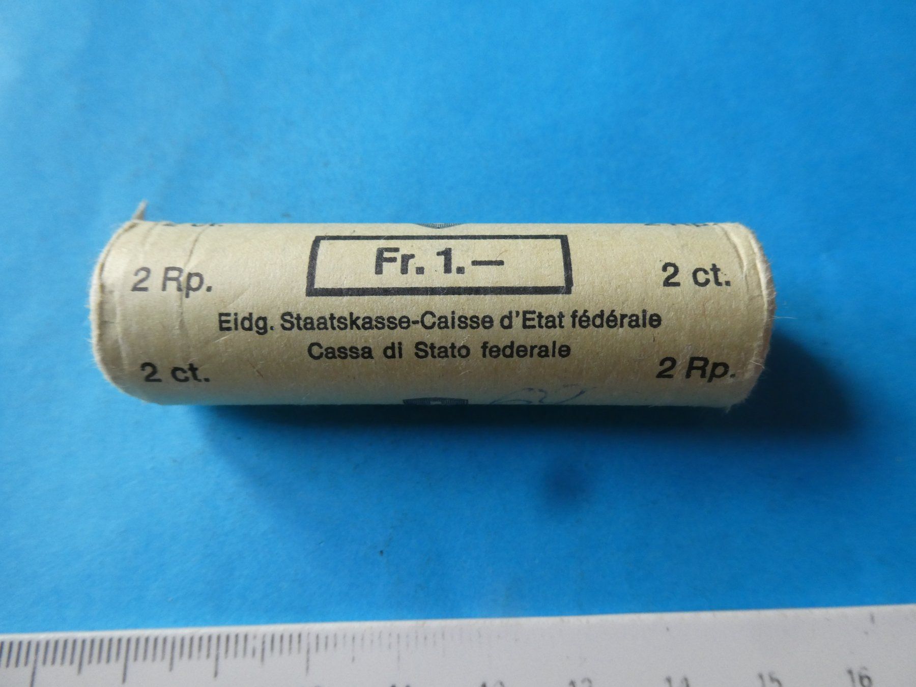 Schweiz 1969, 2 Rappen - Originalrolle der Eidg. Münzstätte (Neu ...
