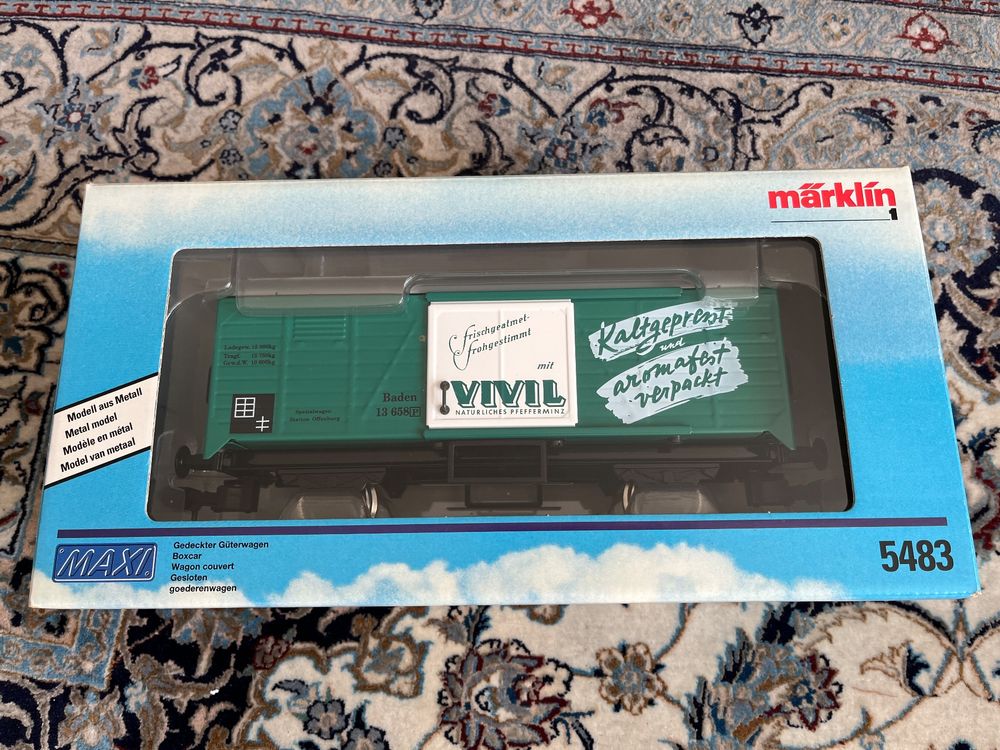 Märklin 5483 Gedeckter Güterwagen Vivil Spur 1 MAXI in OVP (Neu (gemäss ...