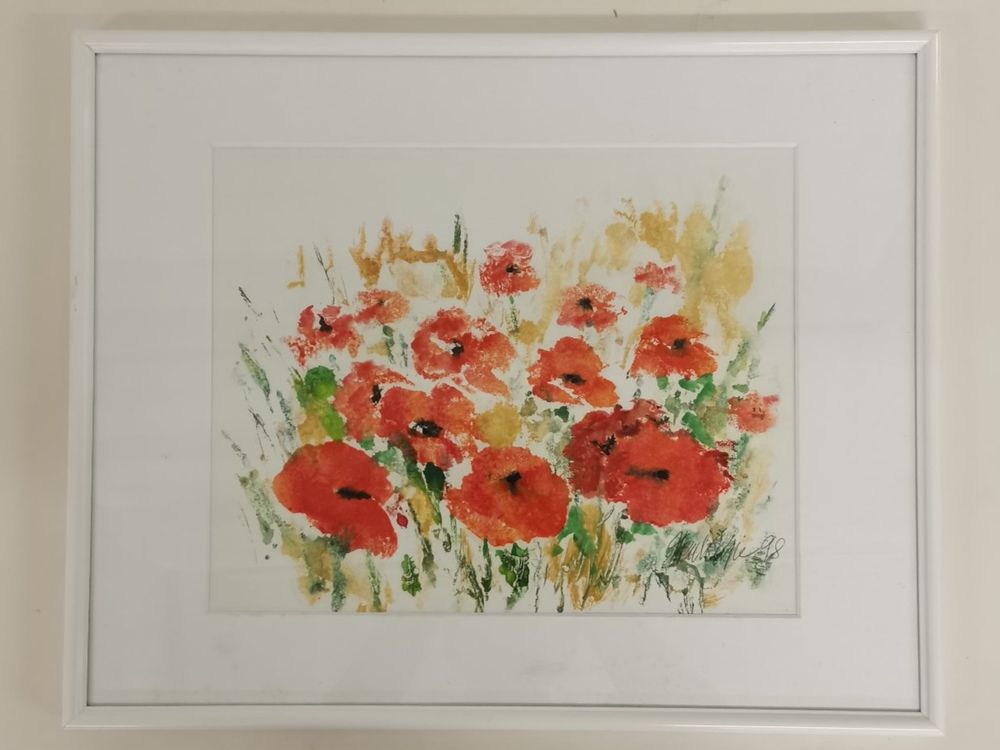 Gemälde Aquarell Original unleserlich Signiert 1998 | Kaufen auf Ricardo