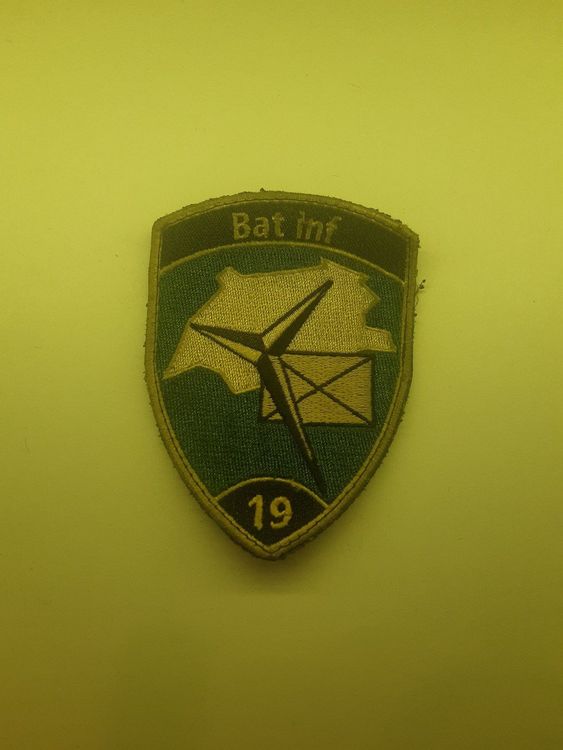 BADGE ECUSSON MILITAIRE SUISSE BAT INF 19 (Neu (gemäss Beschreibung ...