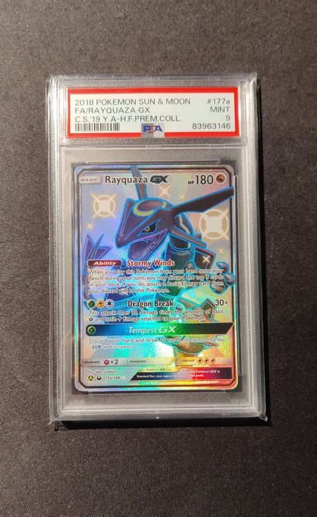 Pokemon Shiny Rayquaza GX Black Star Promo Hidden Fates PSA | Kaufen ...
