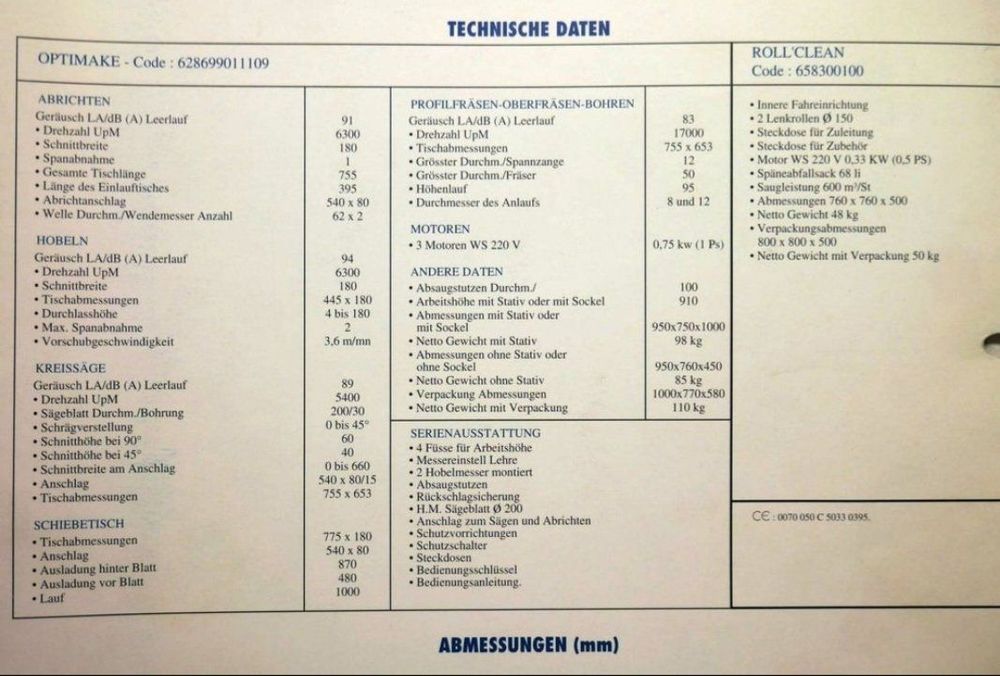 3-fache Kombimaschine Lurem Optimake (Gebraucht) in für CHF 850 – nur ...
