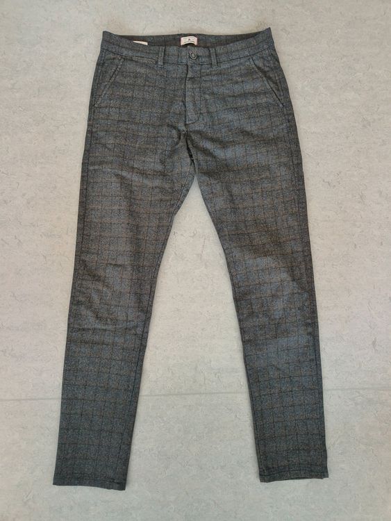 Jack & Jones Slim Marco Hose in Dunkelgrau-Kariert 33/34 (Gebraucht) in ...