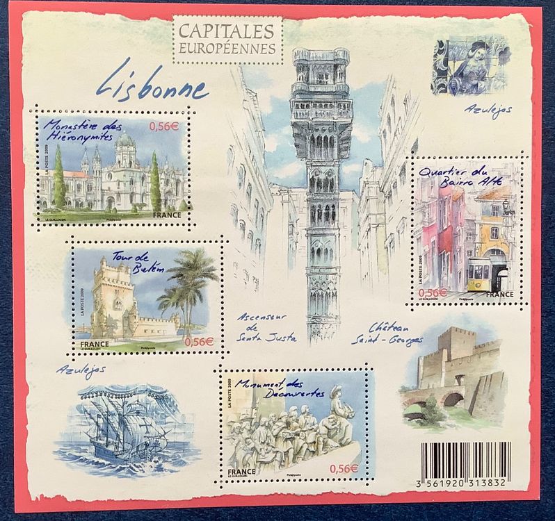 2009 Frankreich Hauptstädte Europas LISSABON Block 112 ** (Neu (gemäss ...