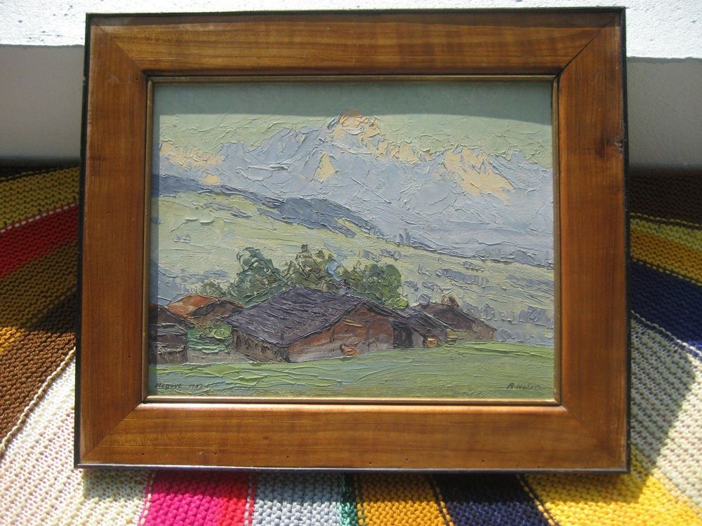 1937 Ölbild Robert Hofer "Mégève" | Kaufen auf Ricardo