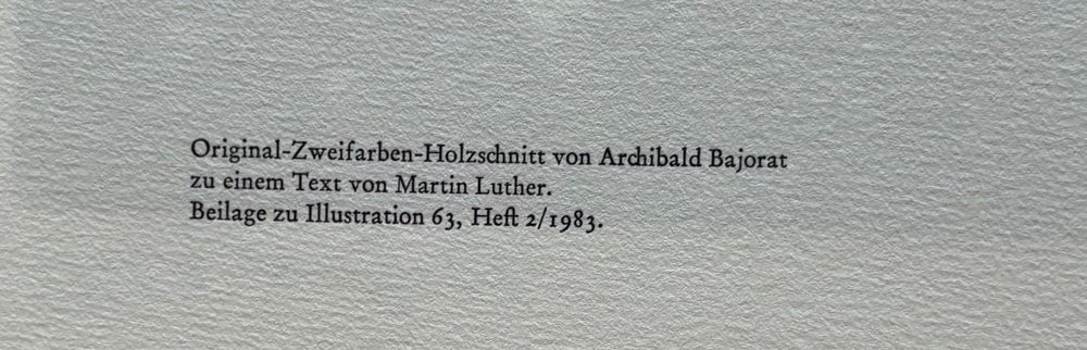 Archibald Bajorat - Original-Zweifarben - Holzschnitt, sign. (Gebraucht ...