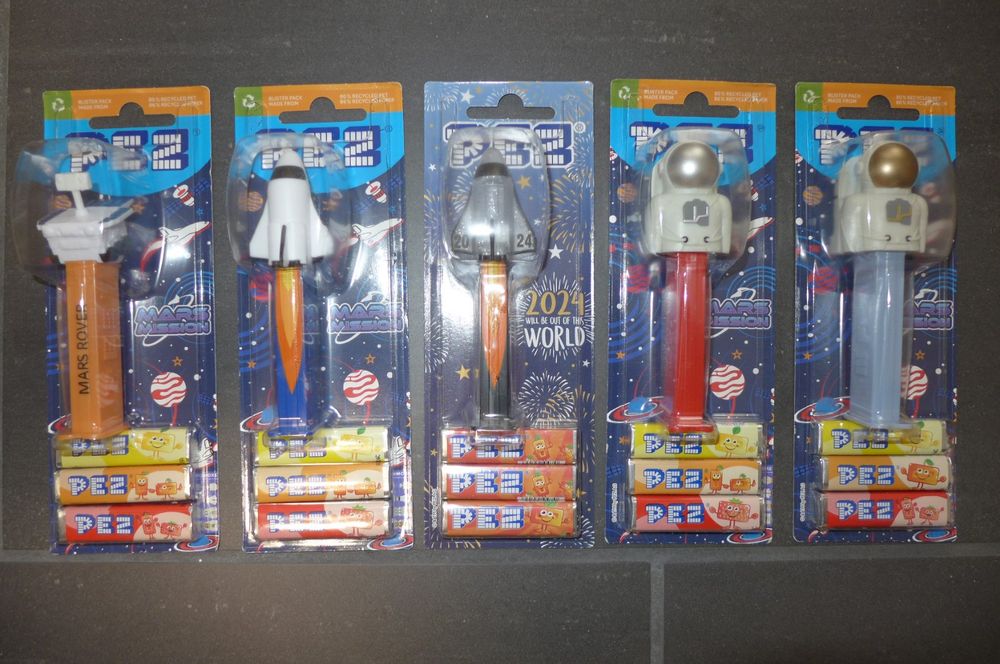 5 Pez Mars Mission 2024 Figuren Spender Set neu (Neu und ...
