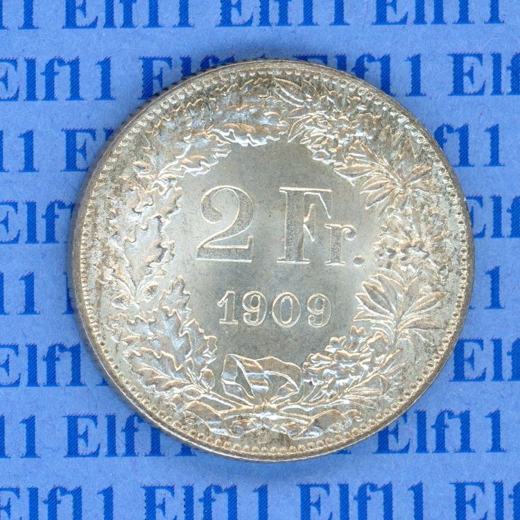 CHF___2.00 1909 -stgl 2 Franken (Neu (gemäss Beschreibung)) in Widnau für CHF 870 – mit ...