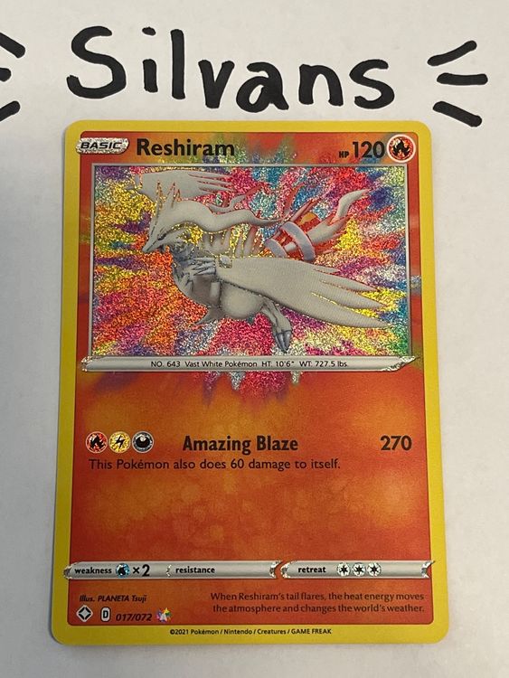 Reshiram Amazing Rare Shining Fates Glänzendes Schicksal EN | Kaufen ...