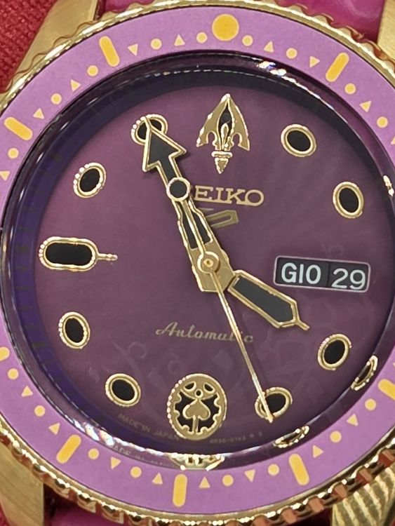 JoJos Bizarre Adventure Seiko Watch 5 Sports Giorno Giovanna (Neu ...