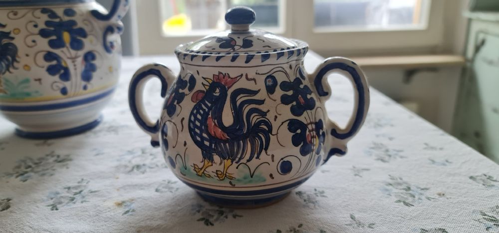Grazia Deruta Italian Pottery BLUE ROOSTER Keramik Ceramica (Gebraucht ...
