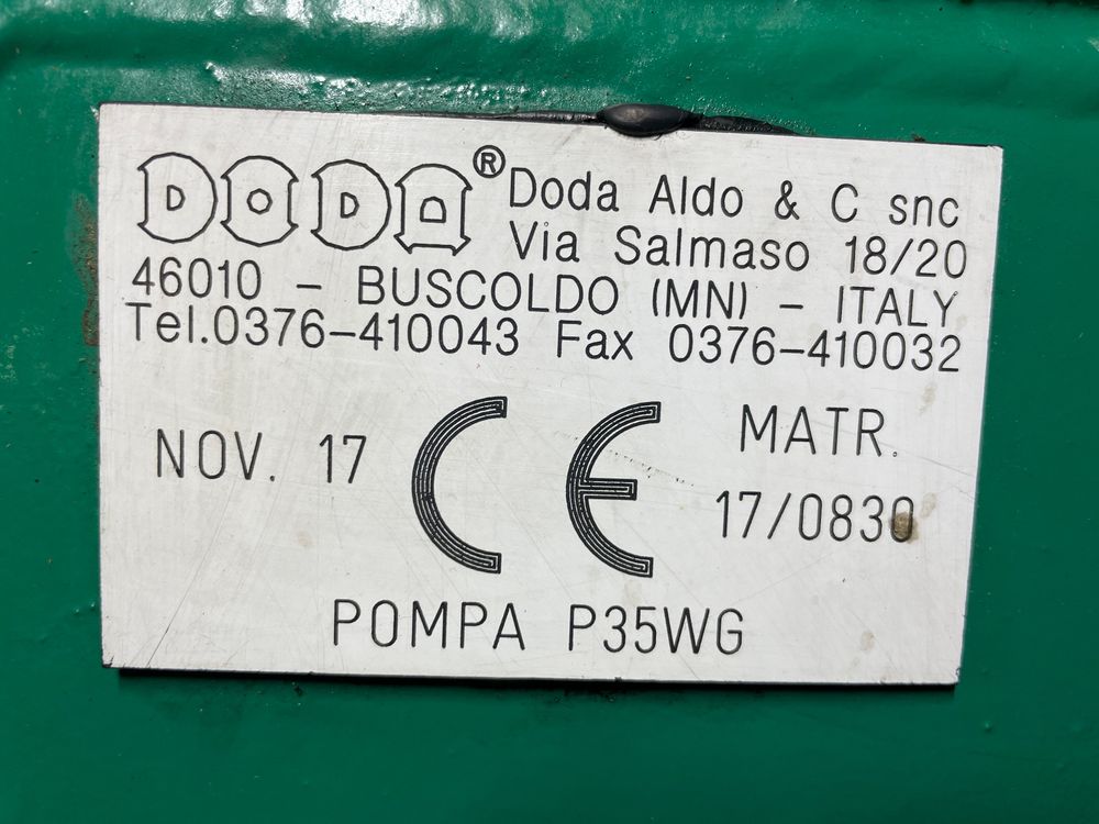 Güllepumpe Doda AFI 35 PD (Gebraucht) in Muhen für CHF 2500 – nur ...