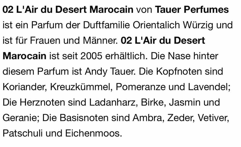 TAUER 02 L'Air du Desert Marocain 5ml Abfüllung | Kaufen auf Ricardo