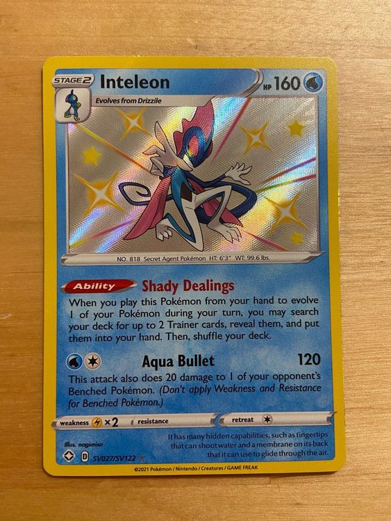 Pokemon Karte - Shiny Inteleon | Kaufen auf Ricardo