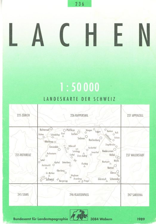 Lachen 1:50'000 Ausgabe 1989 | Kaufen auf Ricardo