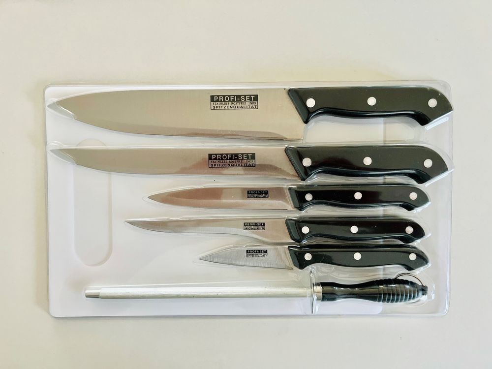 Neu: Profi Messerset aus rostfreiem Edelstahl Set 6-teilig (Gebraucht ...