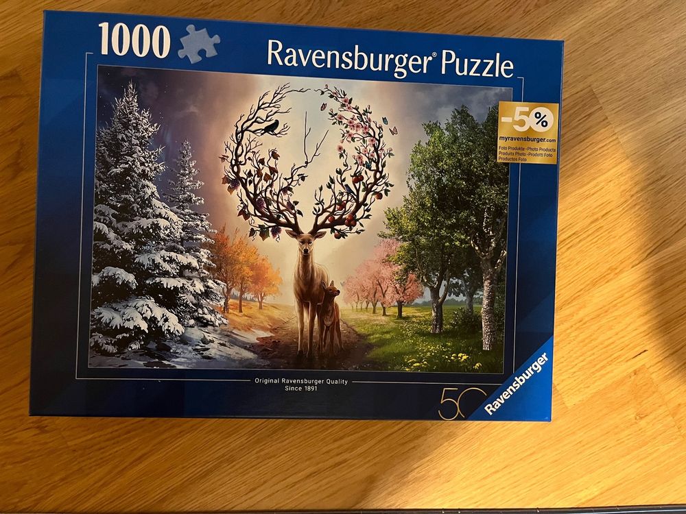 Puzzle Der magische Hirsch und die vier Jahreszeiten (Gebraucht) in ...